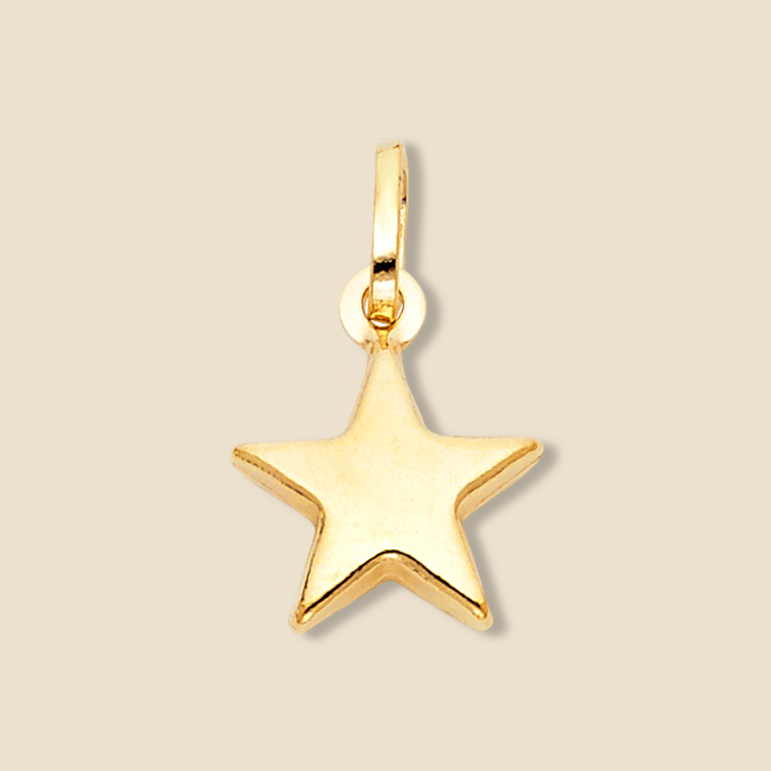14K Real Gold Star Pendant | Dainty Gold Jewelry | Fine Gold Star Charm ...