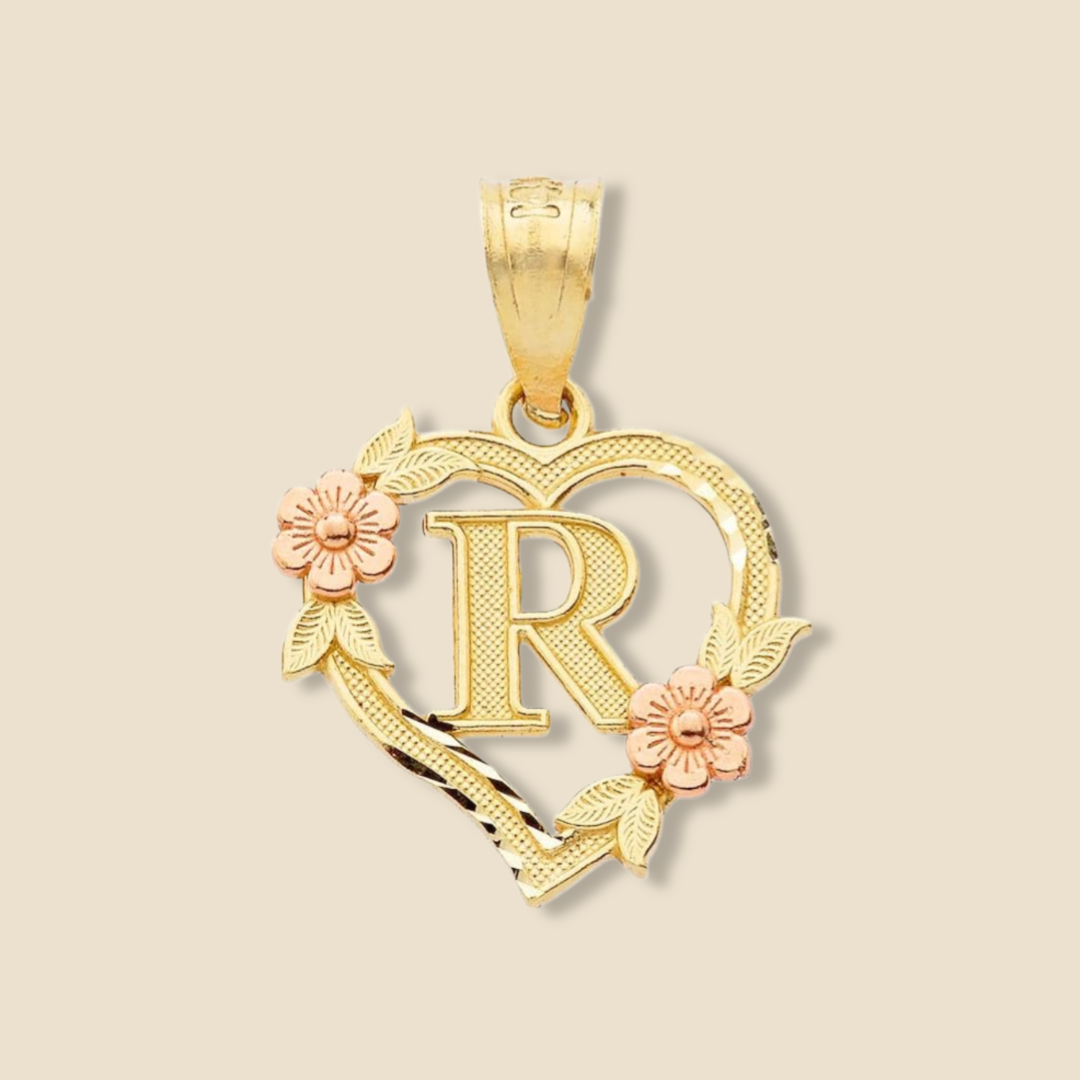 R alphabet gold pendant store