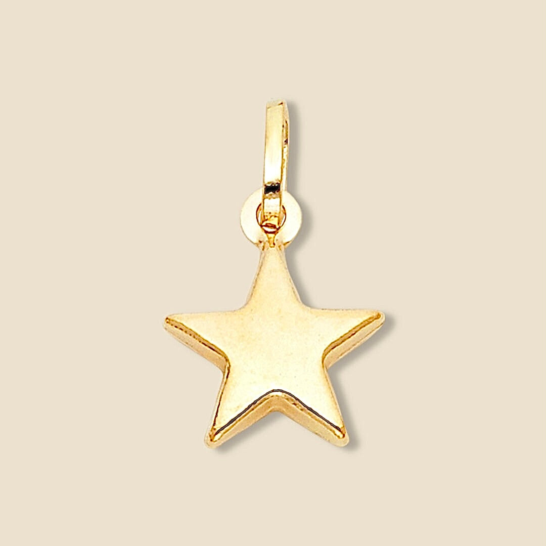 14K Real Gold Star Pendant | Dainty Symbolic Jewelry by Tehrani ...
